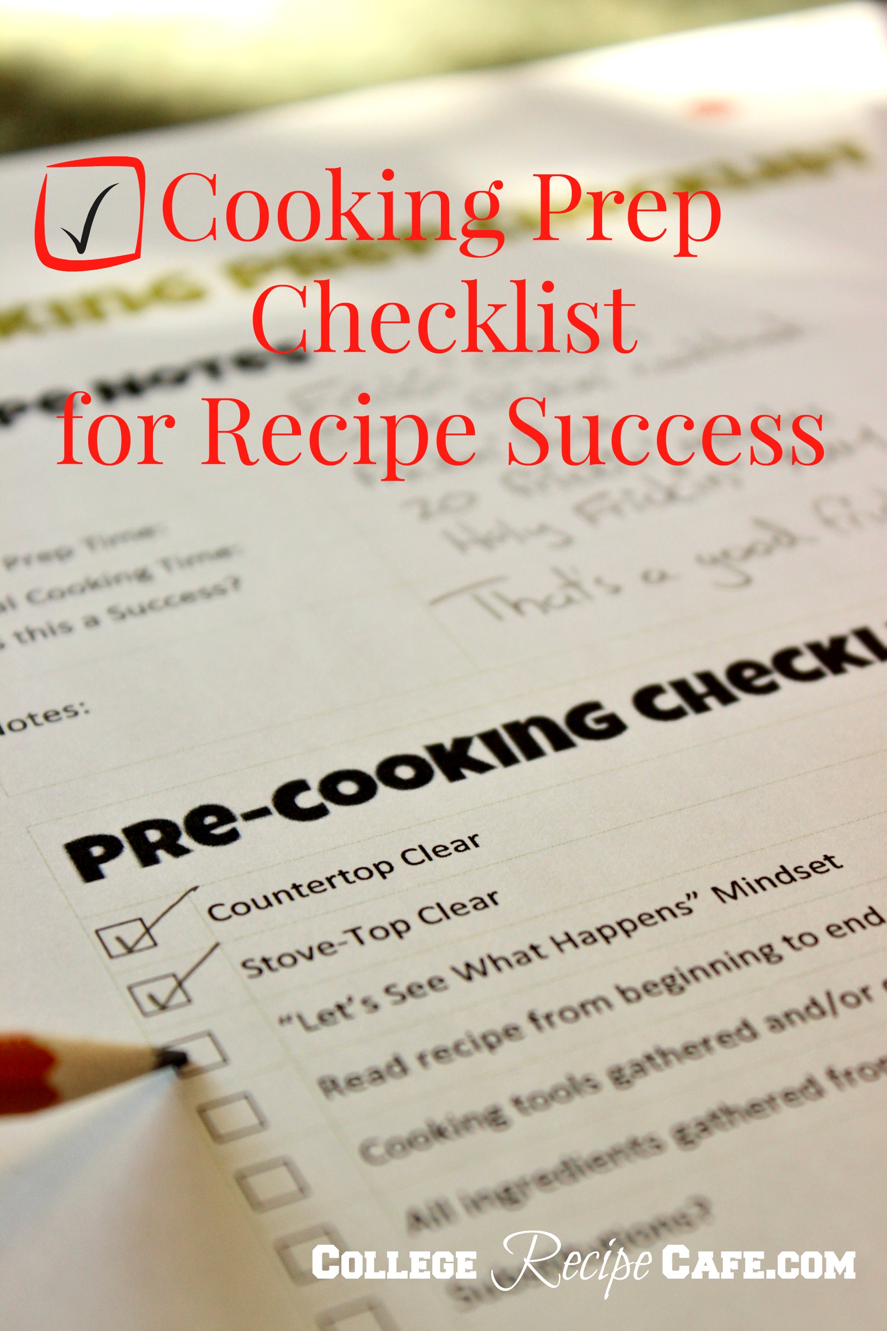 Cooking Prep Checklist for Recipe Success – College Recipe Cafe