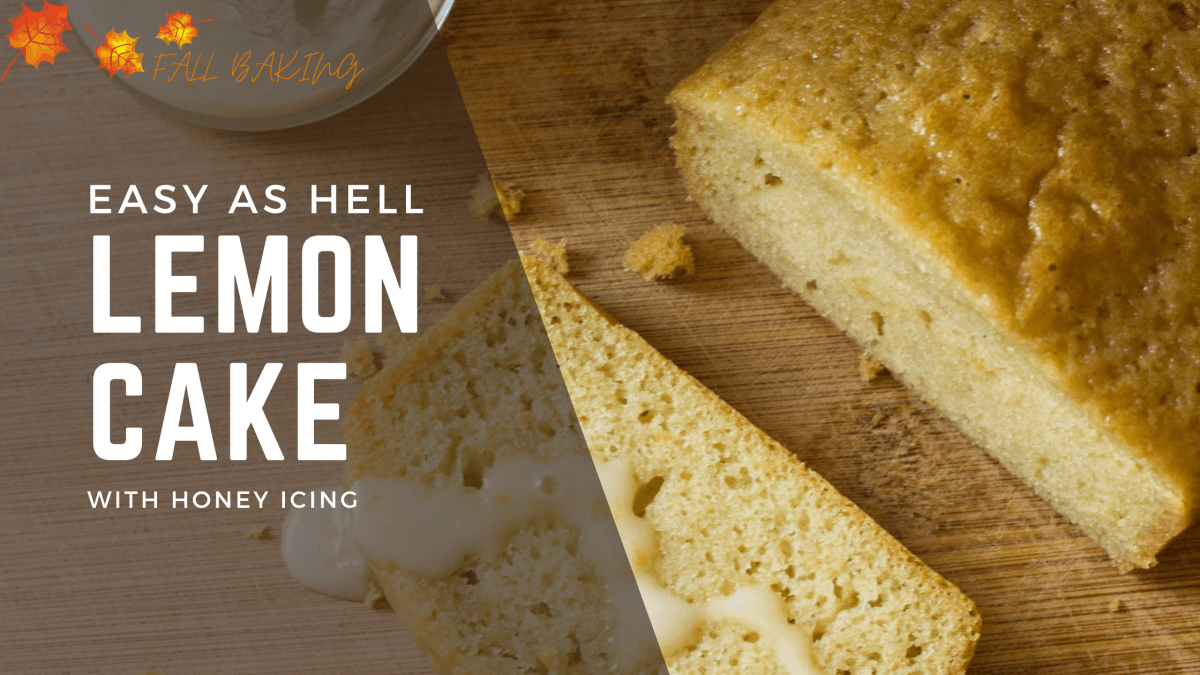 Easy As Hell Lemon-Ginger Cake With Honey Icing – College Recipe Cafe